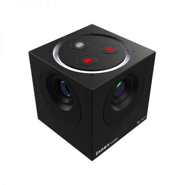 Caméra de conférence iA Innex Cube 4K à 360° avec support flexible et multiples 1 à 5 personnes ...